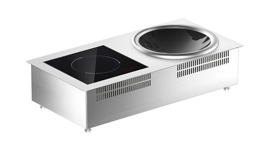 Built-in Induction Combination Cooktop with Flat and Concave Surfaces