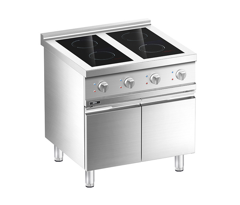 Floor Western Induction Four-zone Cooking Range with Cabinet
